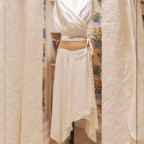 Maria Mathews | Skirts | 0 European Linen Pareo Skirt | Poshmark